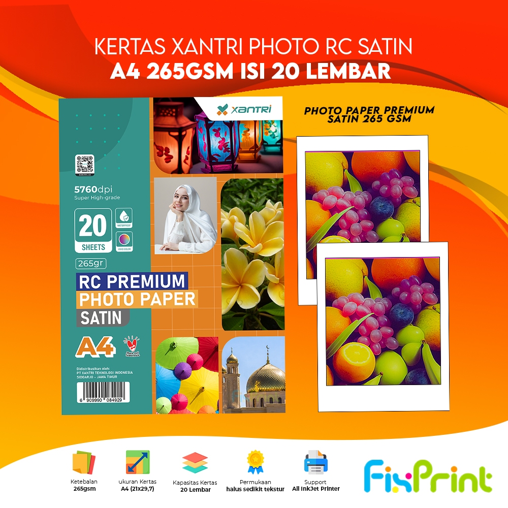 Jual Kertas Xantri Photo RC Resin Coated Glossy Satin Rough Wove ...