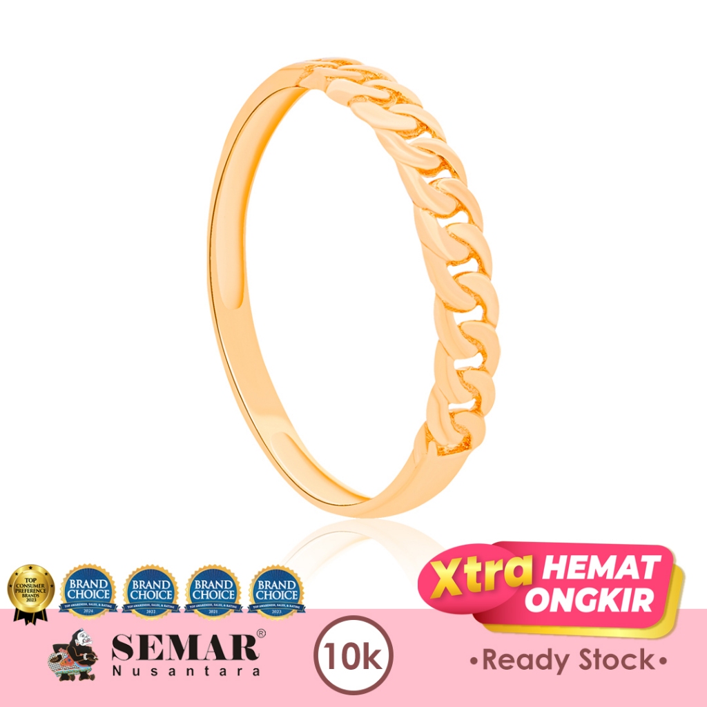 Jual Cincin Emas Classic Wave Ring Gold 10K Semar Nusantara | Shopee ...