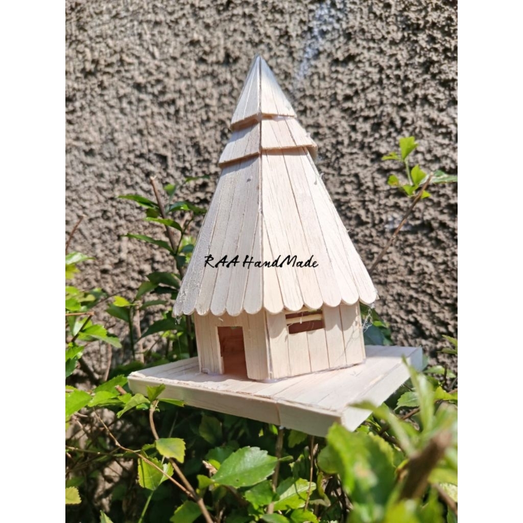 Jual miniatur rumah adat kariwari papua stik eskrim LED | Shopee Indonesia