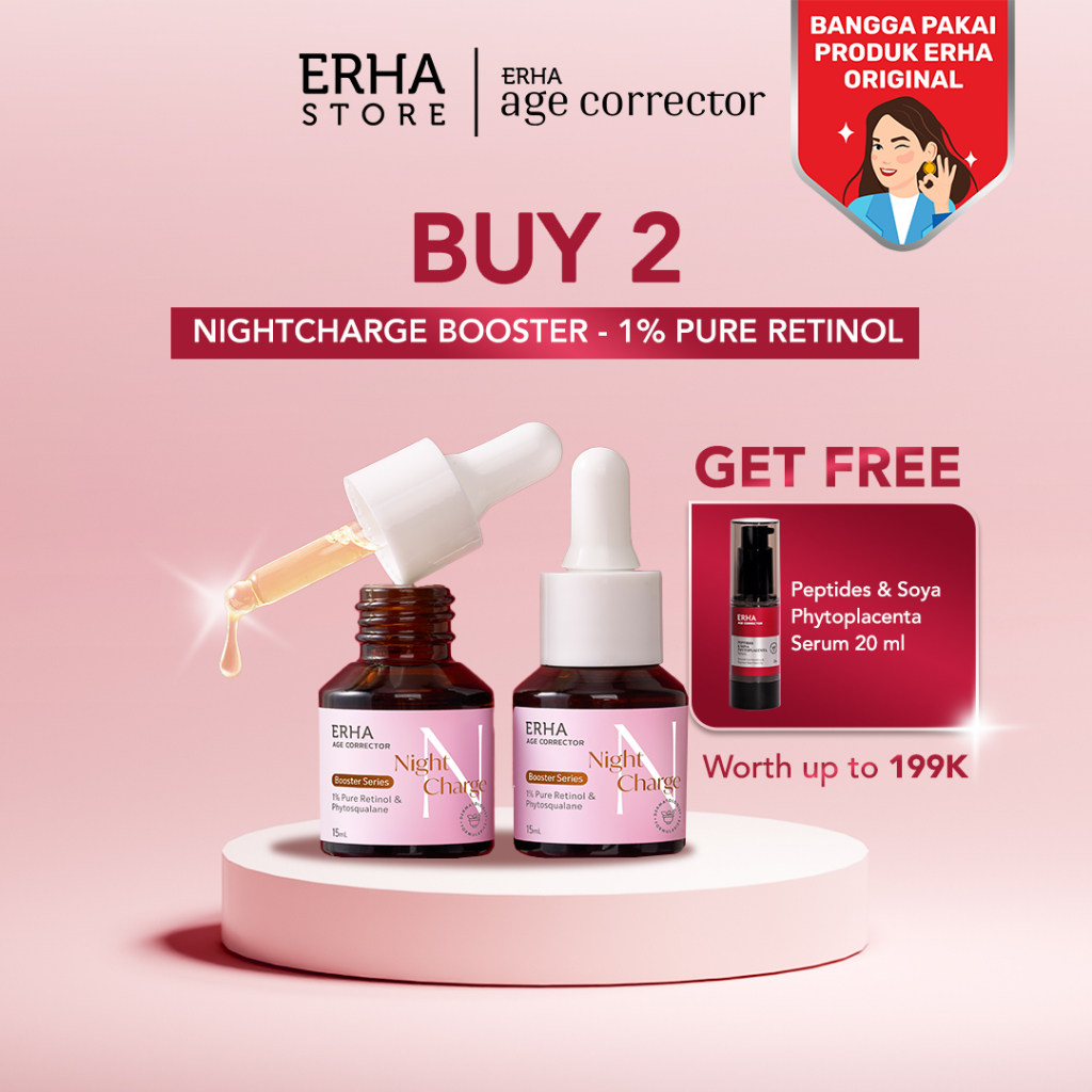 Jual ERHA Twin Flame Age Corrector 1% Pure Retinol NightCharge Booster ...