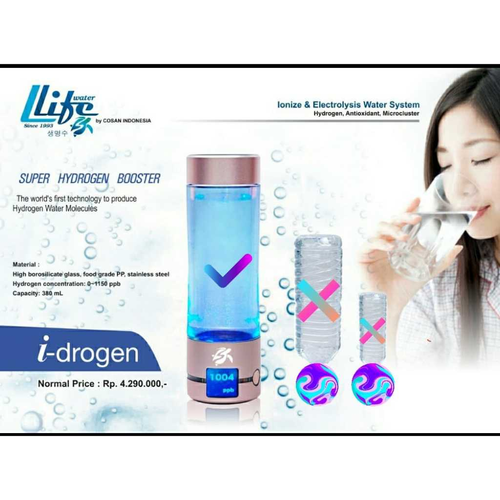 Jual Hydrogen water Rich bottle Llife | Shopee Indonesia