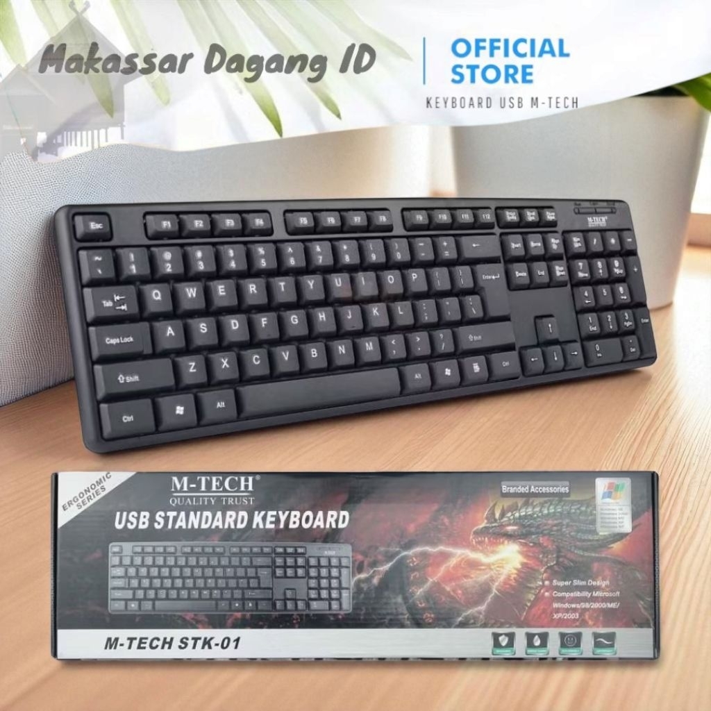 Jual Keyboard M-Tech STK-01 Kabel USB Original / Keyboard Usb Standar ...