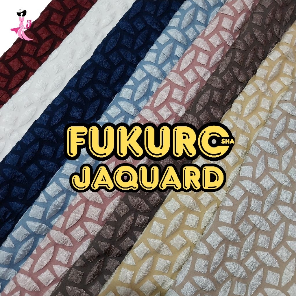 Jual fukuro jacquard / furuoka jacquard / kain fukuro / kain emboss ...