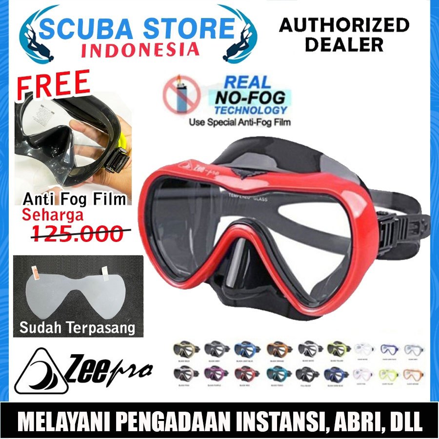 Jual Mask Diving Zeepro Vader HD Single Lens Anti Kabut Embun No Fog ...