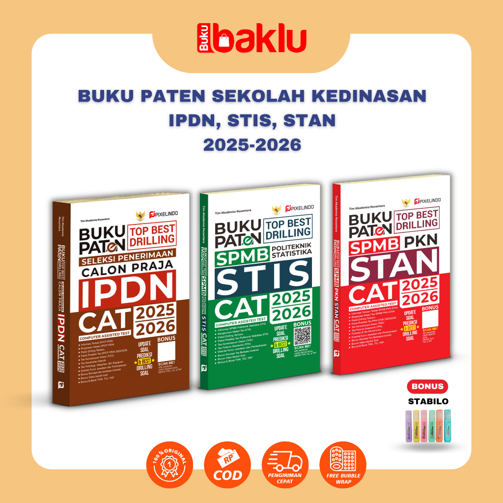Jual Buku Seleksi Masuk Sekolah Kedinasan 2025/2026 (IPDN, STAN, STIS ...