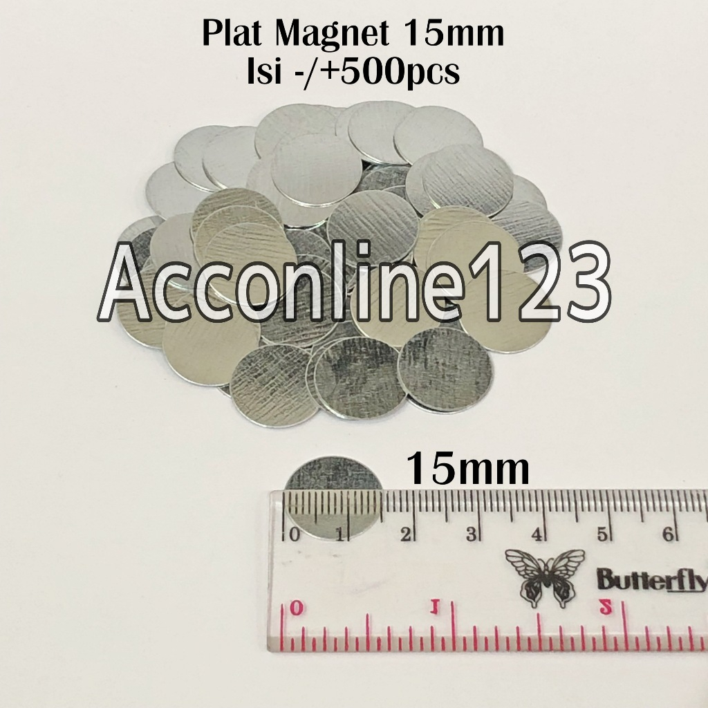 Jual (Isi -/+500pcs) Plat Magnet Besi Uk. 15mm / Lempengan Besi Magnet ...