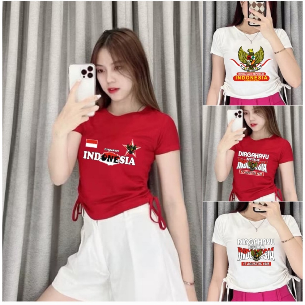 Jual ATASAN CROP SERUT 17 AGUSTUS 2025 WANITA MERAH PUTIH| CROP TOP ...