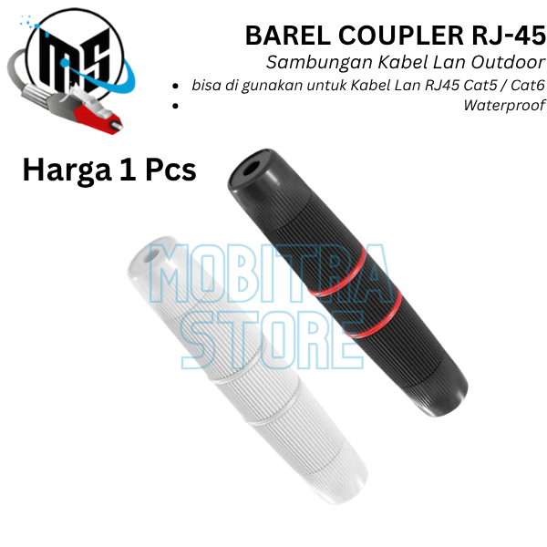 Jual Barel RJ-45 sambungan Kabel Lan RJ45 Cat5 Cat6 Outdoor Waterproof ...
