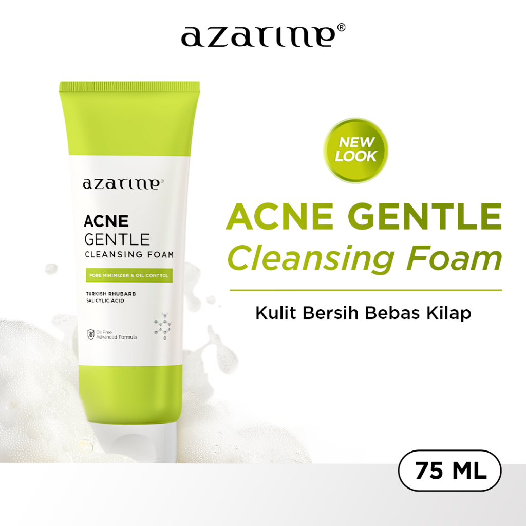 Jual Azarine Acne Gentle Cleansing Foam 75ml Sabun Cuci Muka Acne Prone ...