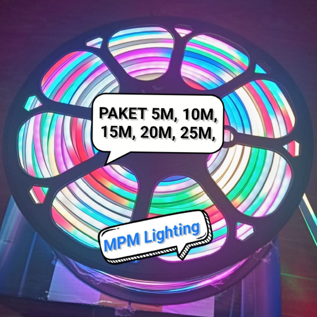 Jual PAKET 5M 10M 15M 20M 25M Neon Flex RGB RUNNING 220V Outdoor ...