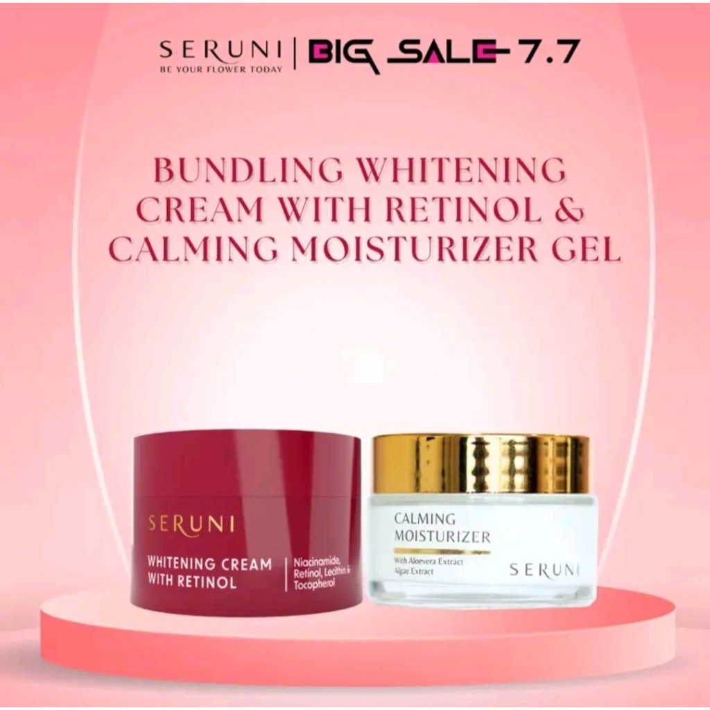 Jual Seruni-Bundling Whitening cream with Retinol+Moisturizer Gel ...