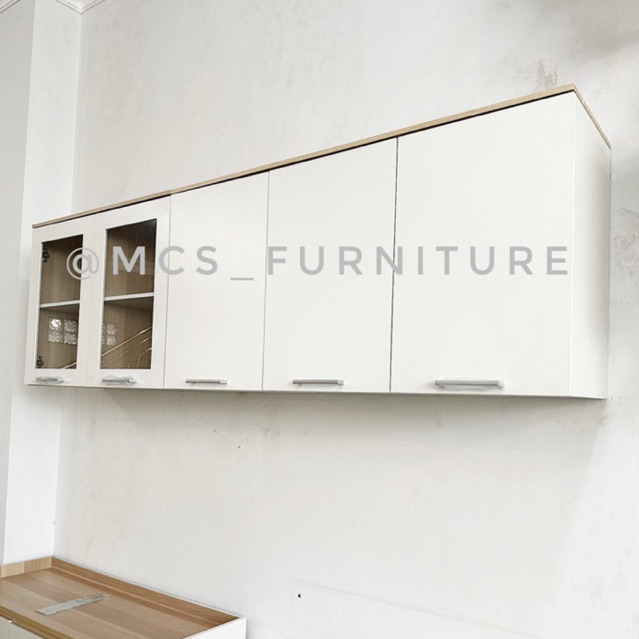 Jual Kitchen Set Lemari Dapur Atas 5 Pintu Kaca Kombinasi Mebel ...