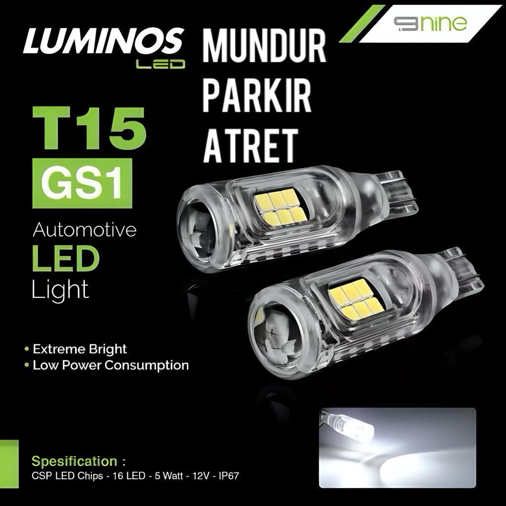 Jual LAMPU MUNDUR LED ATRET T15 T16 NINE LUMINOS | Shopee Indonesia