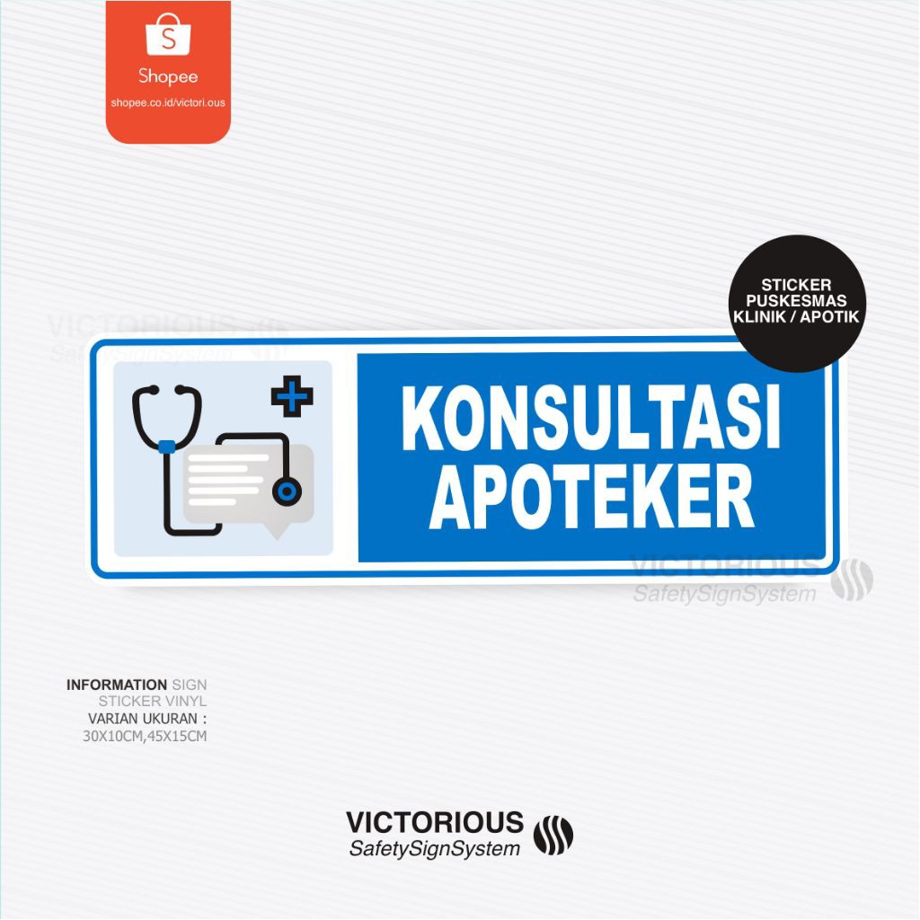 Jual Sticker Information Sign Rambu Ruang Konsultasi Apoteker | Shopee ...