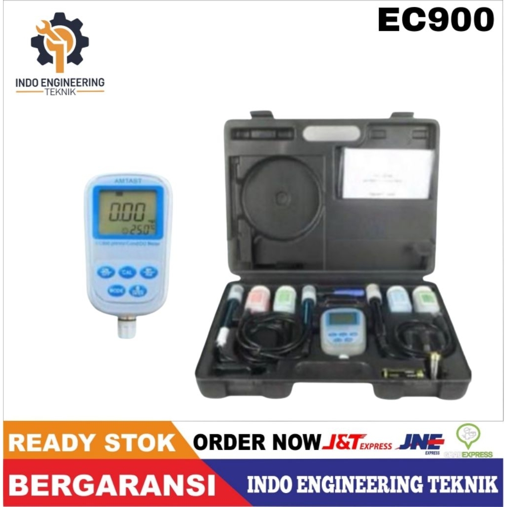 Jual AMTAST Alat Ukur Kualitas Air EC900 8in1 pH/mV Conductivity/DO ...