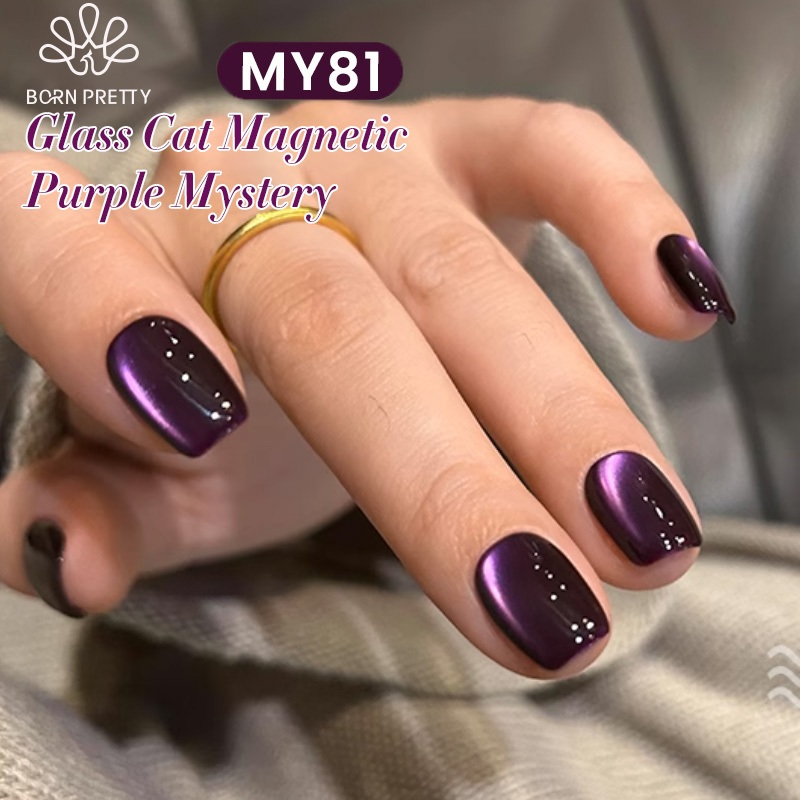 Jual BORN PRETTY Purple Glass Cat Magnetic Gel Polish 10ml Water light Kutek Gel UV LED Gel Nail ...