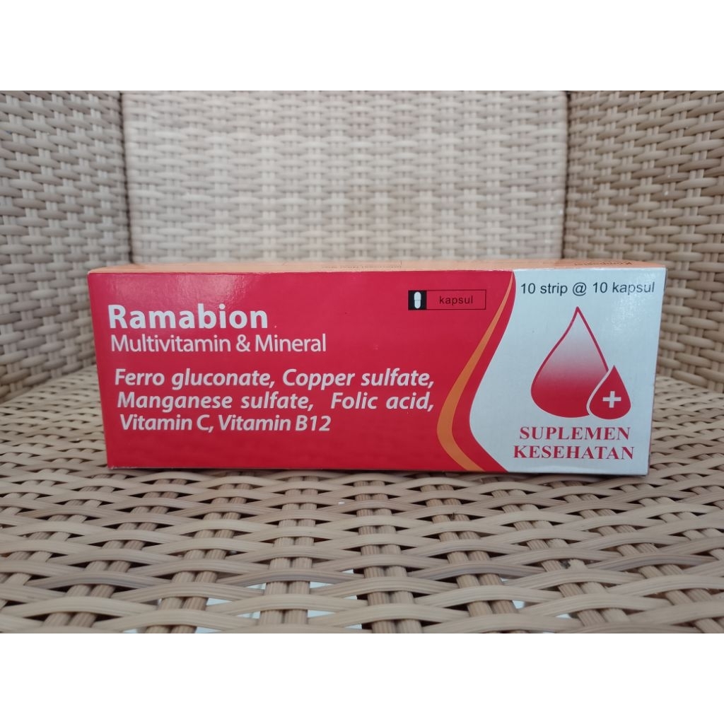 Jual RAMABION MULTIVITAMIN & MINERAL ( 1 BOX = 10 STRIP = 100 TABLET ...
