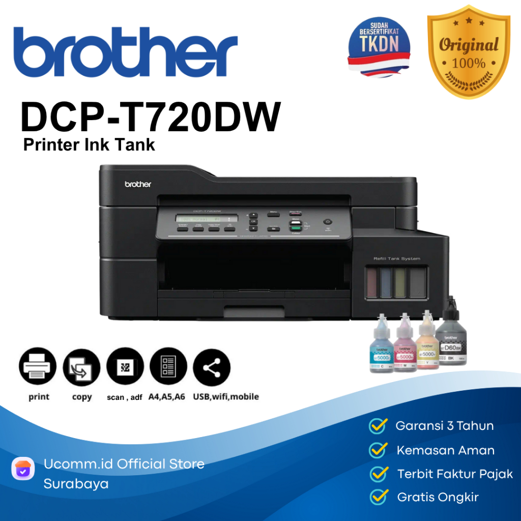 Jual Printer Brother DCP-T720DW Inkjet Wireless Print Multi-function ...