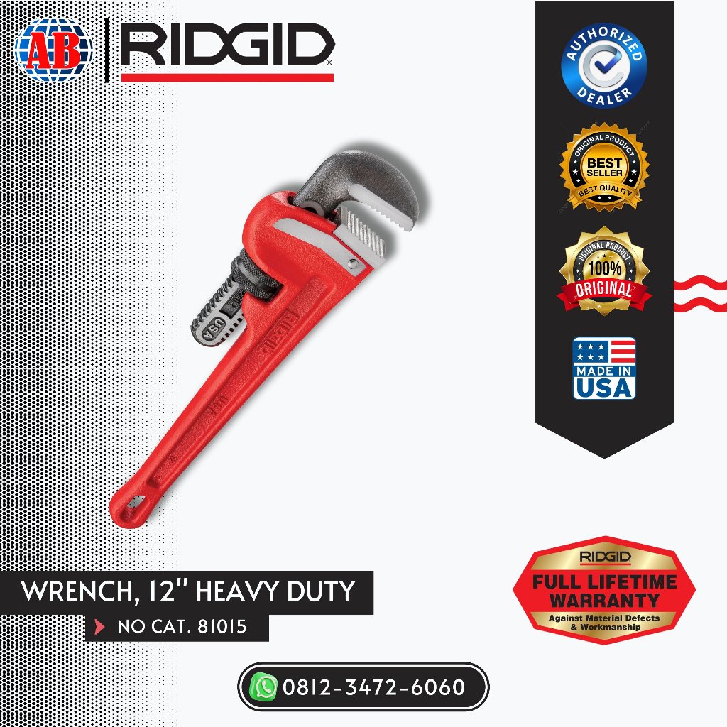 Jual WRENCH, 10 RIDGID HD / KUNCI PIPA RIDGID 10" HEAVY DUTY | Shopee ...