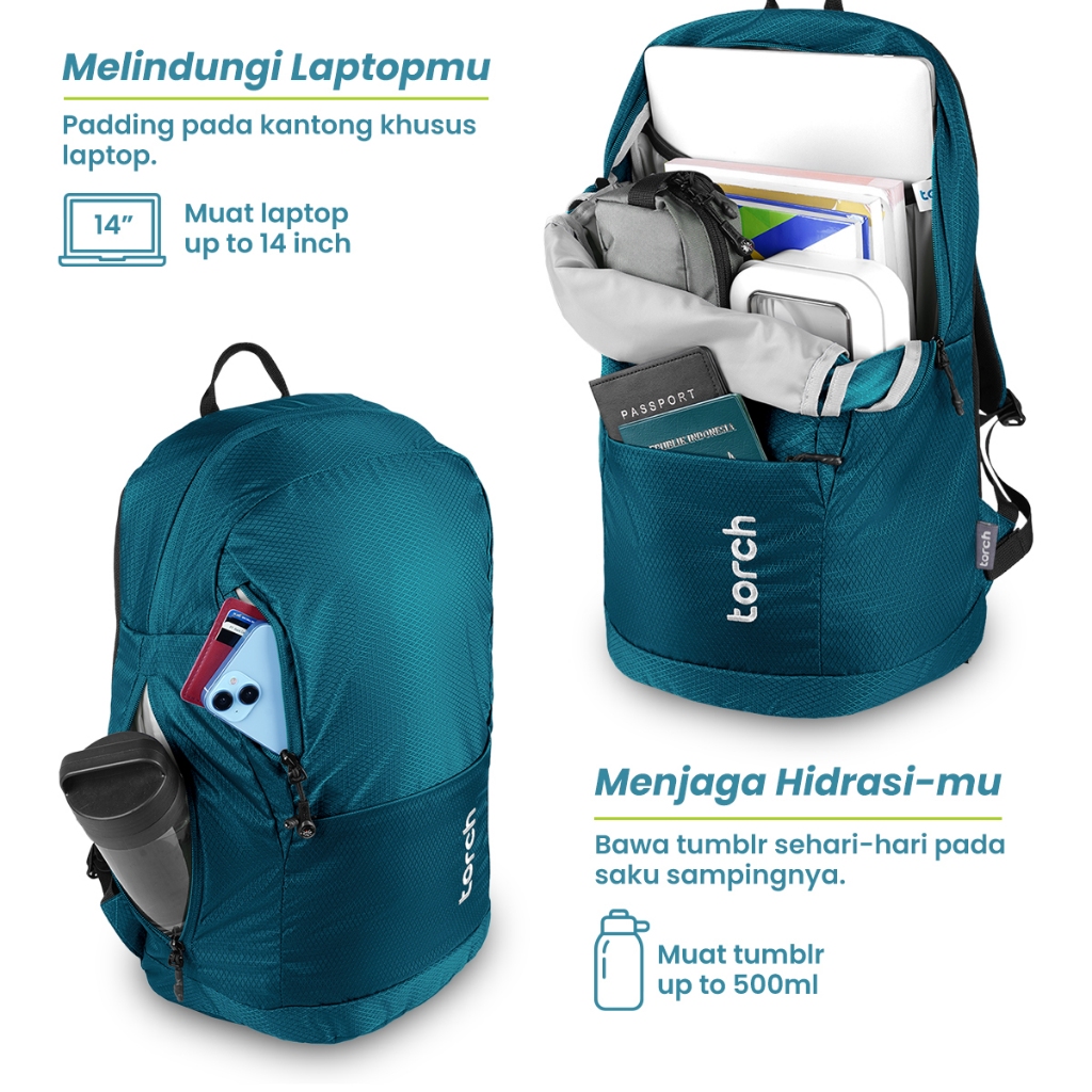 Jual TORCH Kredo Backpack Laptop 15 inch Kuliah Kerja Simpel Minimalis ...