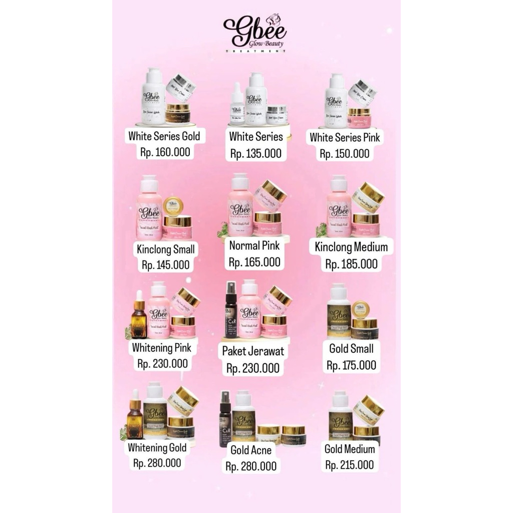 Jual GBEE GLOW BEAUTY SKINCARE HERBAL AMPUH BIKIN GLOWING DAN CERAH ...