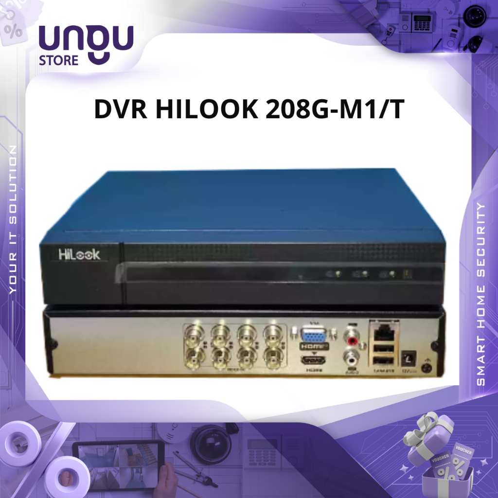 Jual DVR CCTV HiLook 208G-M1/T 8 Channel 1080P Support Audio Pengganti ...