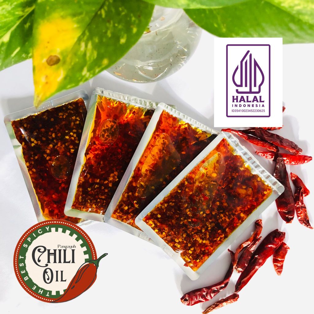Jual Pangayuh Chili oil halal sachet 25gr| Extra pedas cocok untuk ...