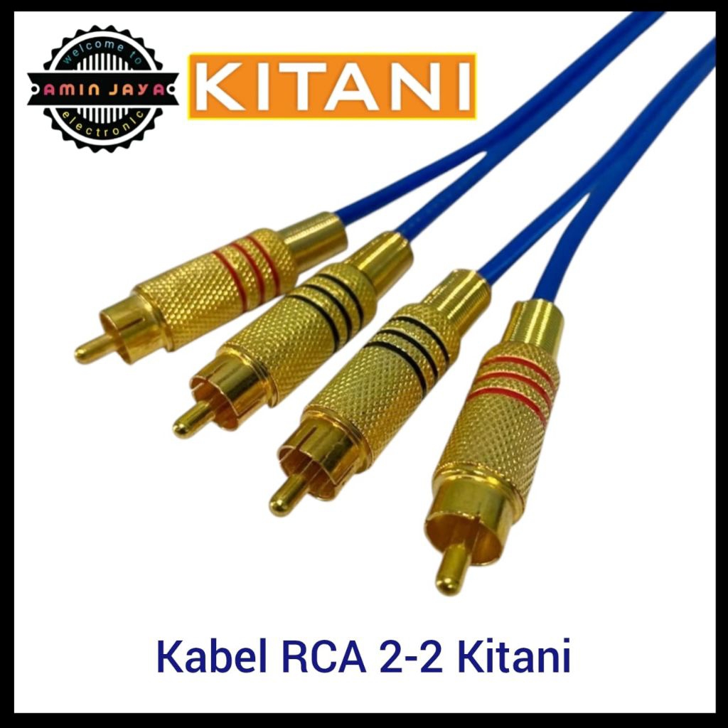 Jual Kabel rca 2 ke 2 jack rca gold kabel KITANI 1 sampai 5 meter ...