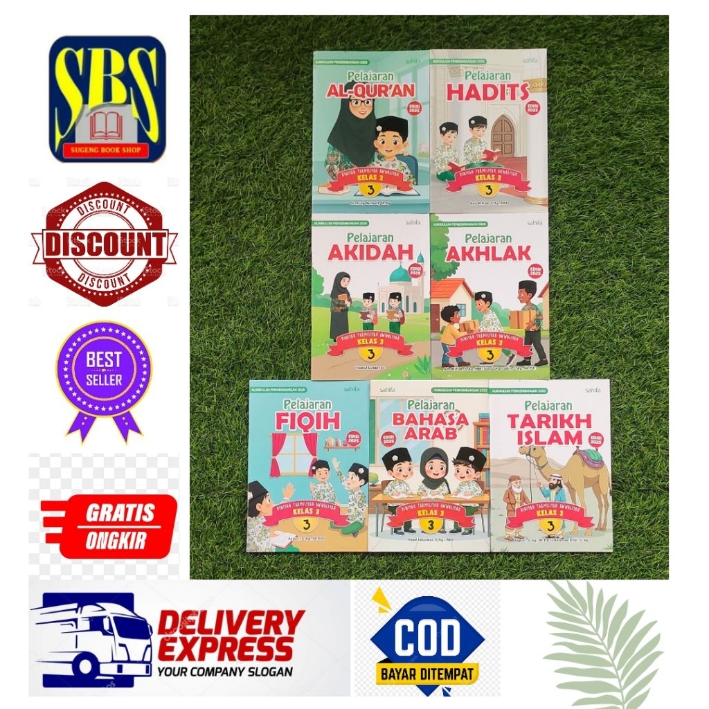 Jual Buku MDTA Satu PAKET 7 MAPEL Untuk Kelas 3 Kurikulum 2020 EDISI ...