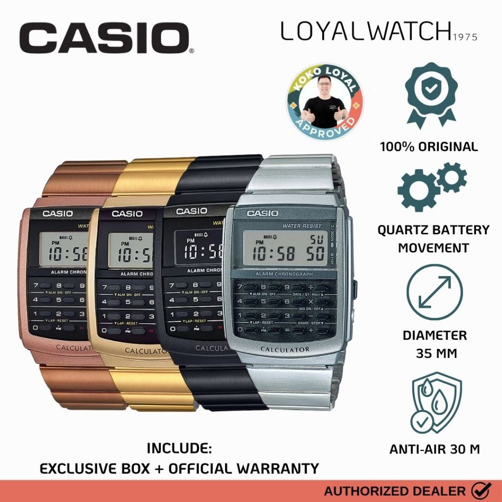 Jual Jam Tangan Casio Data Bank Digital Calculator Unisex CA-506 ...