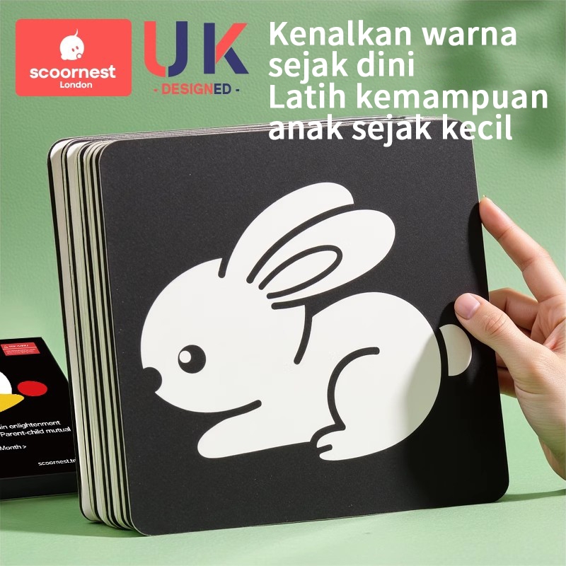 Jual 【Scoornest】Mainan Edukasi Visual Flash Card Bayi, Kartu Stimulasi ...