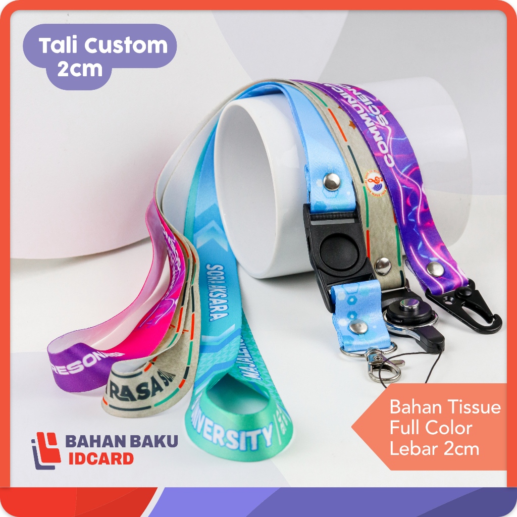 Jual CETAK TALI LANYARD CUSTOM DESAIN 2 CM FULL PRINT SUBLIM, UNTUK ...
