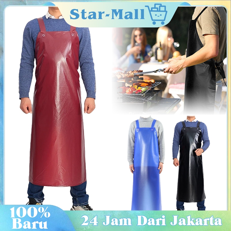 Jual Apron Masak Panjang Anti Air Dapur / PVC Celemek Pelindung Tenaga ...
