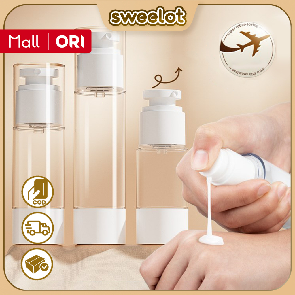 Jual Botol Isi Ulang Vakum untuk Travel Kosmetik Sistem Tekan Portabel ...