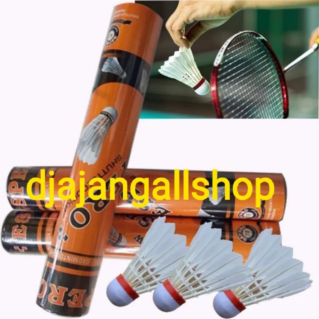 Jual shuttlecock espero warna kuning dan Oren/kok Batminton merek ...