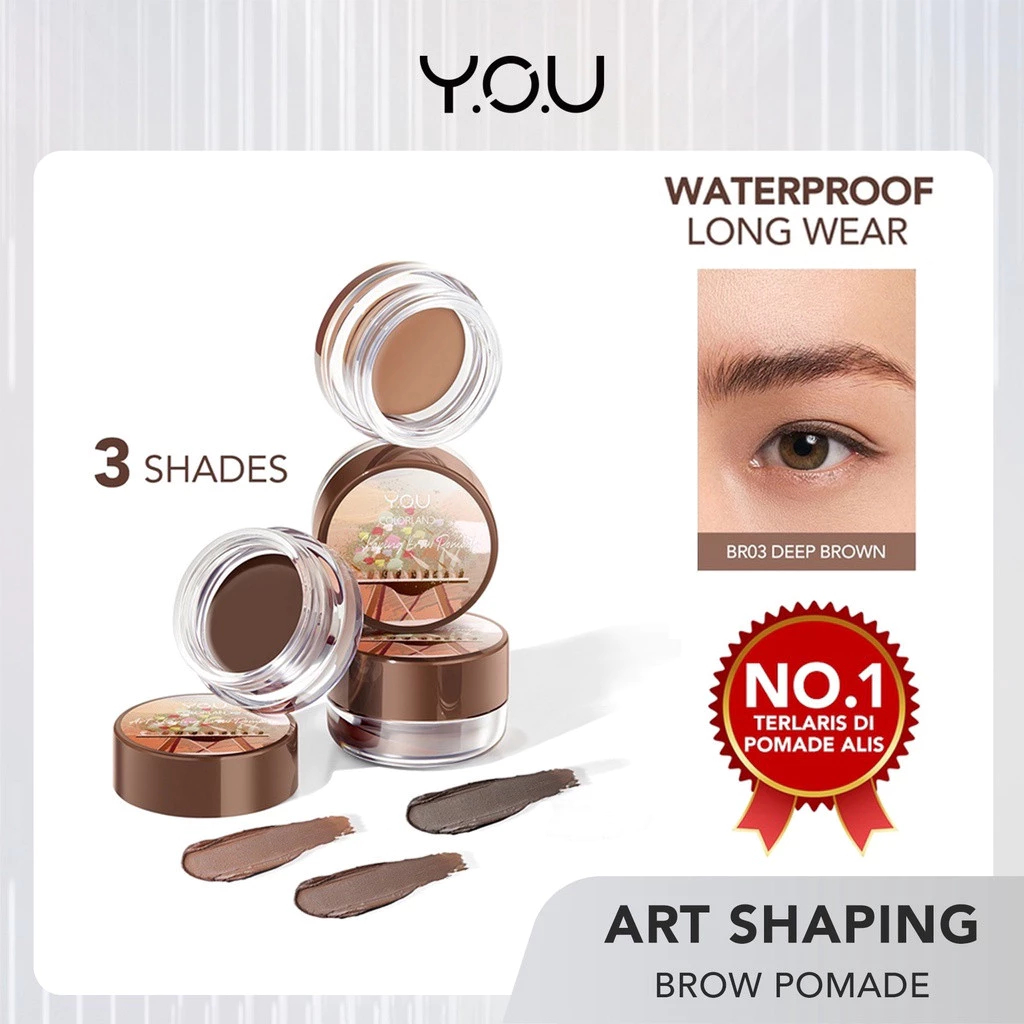 Jual BR02 Ash Brown YOU Colorland Art Shaping Brow Pomade | Waterproof ...