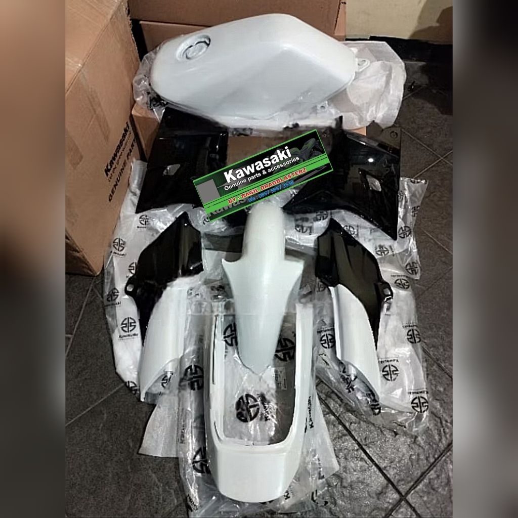 Jual full cover body set ninja R ninja SS putih polos original | Shopee ...