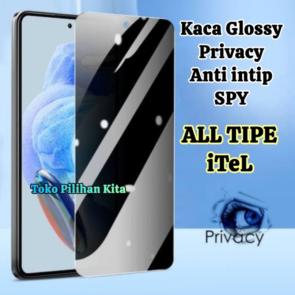 Jual Tempered Glass Privacy ALL TIPE ITEL Anti Gores Kaca SPY Privasi ...