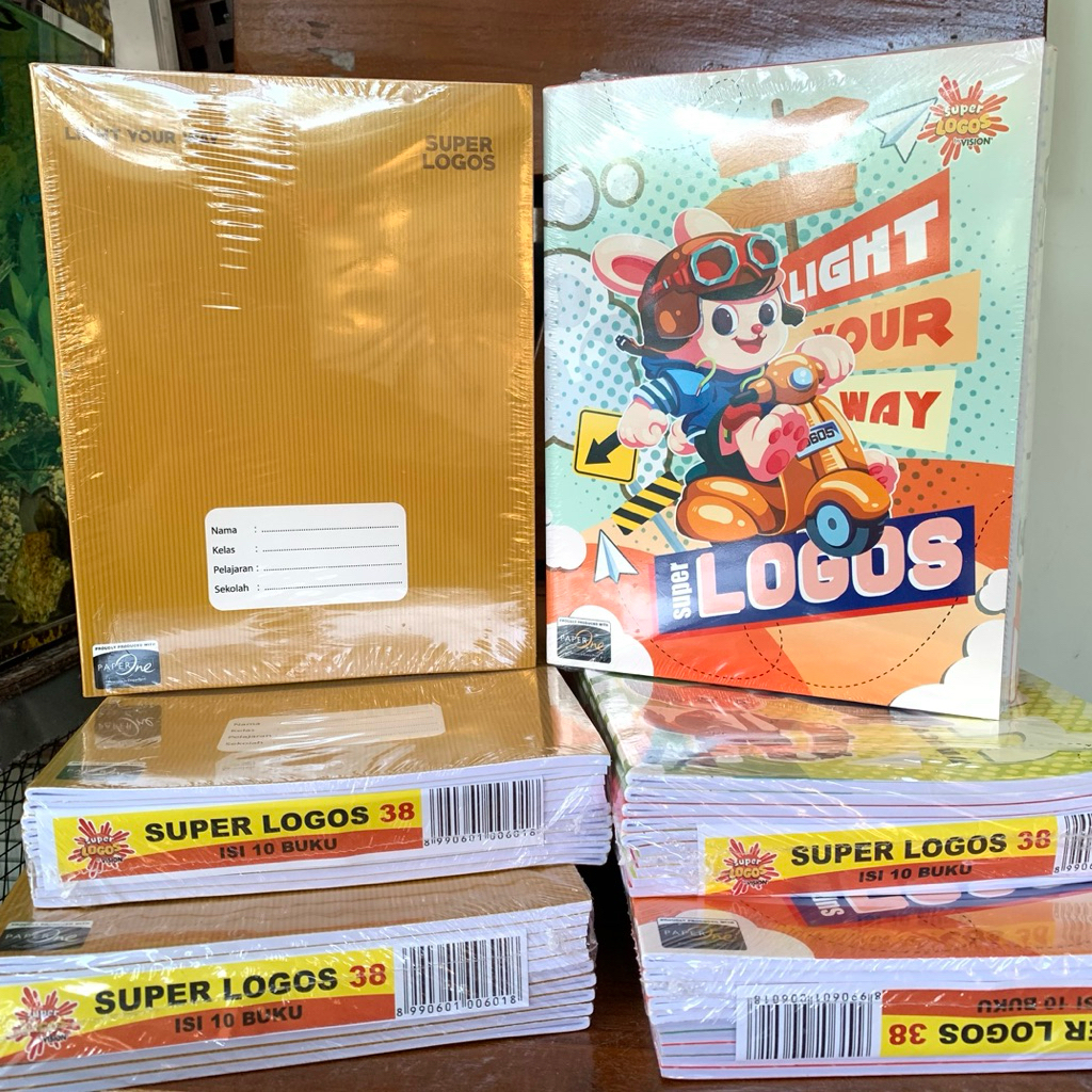 Jual BUKU TULIS VISION SUPER LOGOS isi 38 lembar ( 1pack=10 buku ...