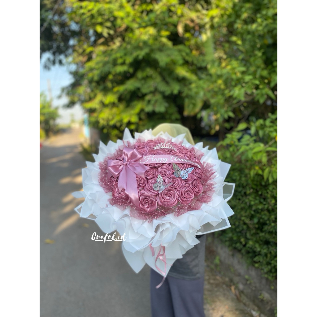 Jual BUKET SATIN FULL ROUND | Shopee Indonesia