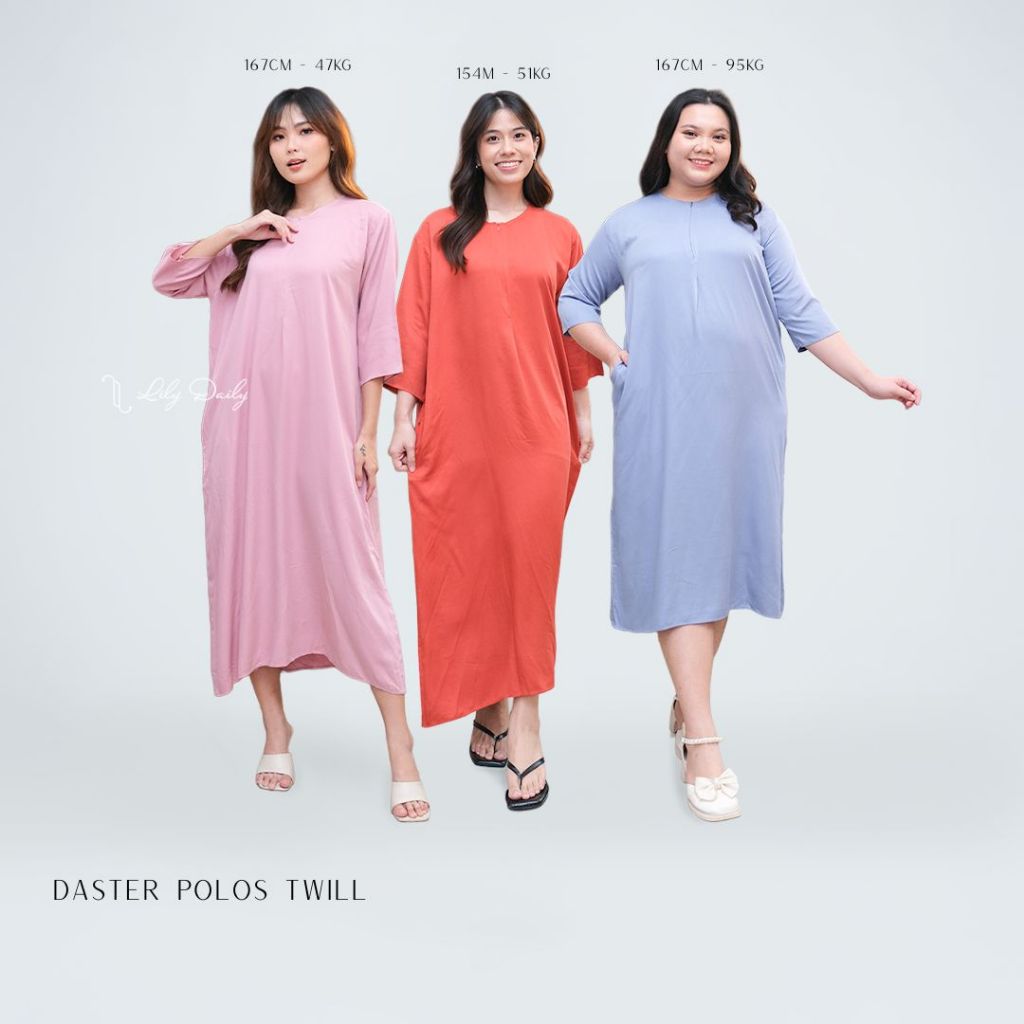 Jual Daster Rayon Polos Twill Tebal Adem Busui By Lily Daily | Shopee ...