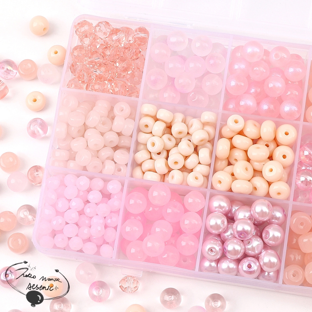 Jual [COD&ISI 20-1000PCS]Acrylic Glass Pink Series Transparan Solid ...