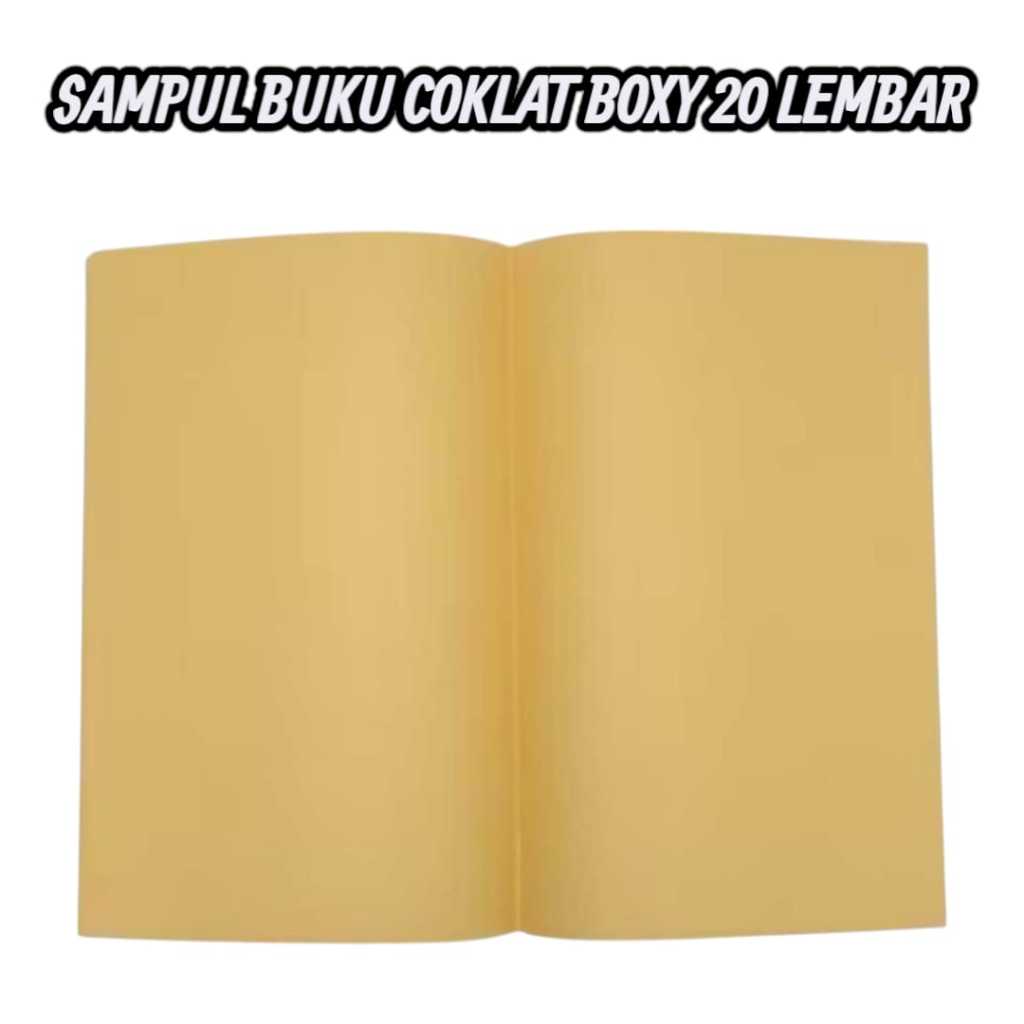 Jual SAMPUL BUKU COKLAT POLOS UKURAN BOXY ISI 20 LEMBAR | Shopee Indonesia