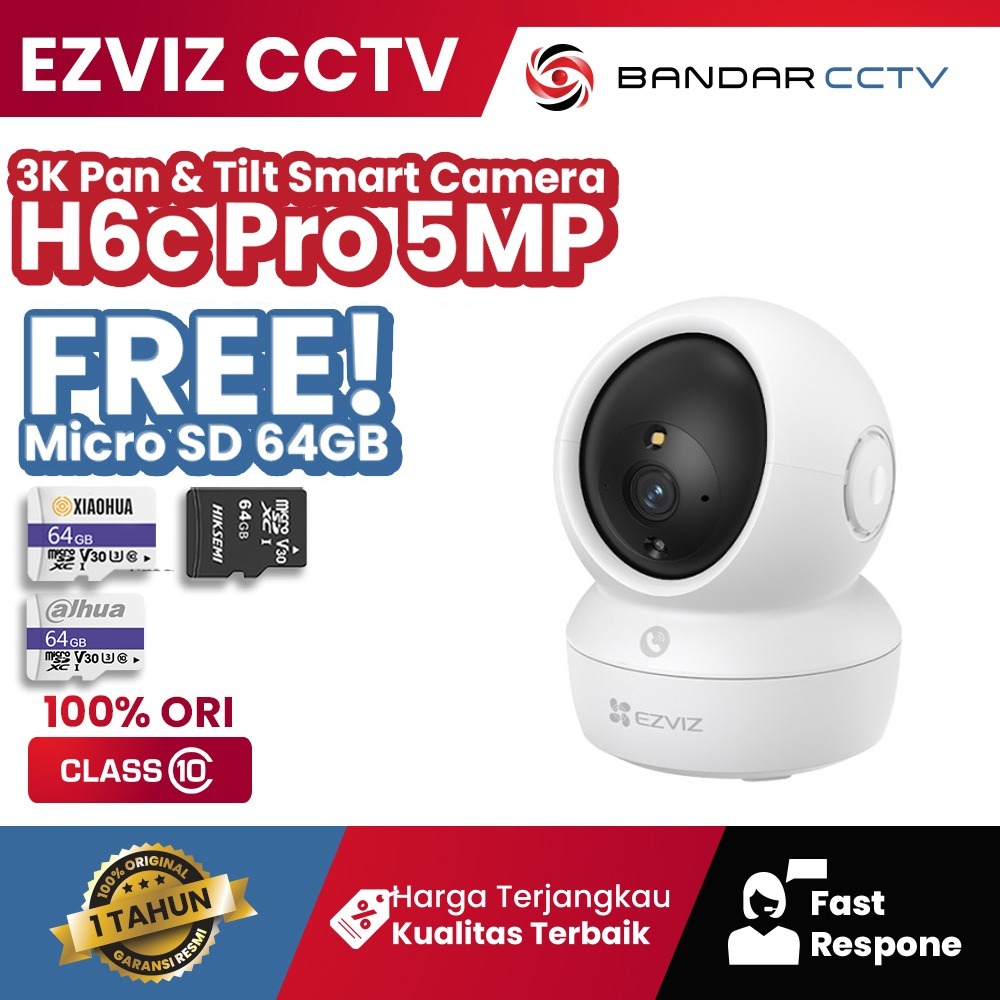 Jual Ezviz H6c Pro 3K 5MP Pan & Tilt Smart Home Camera | Shopee Indonesia
