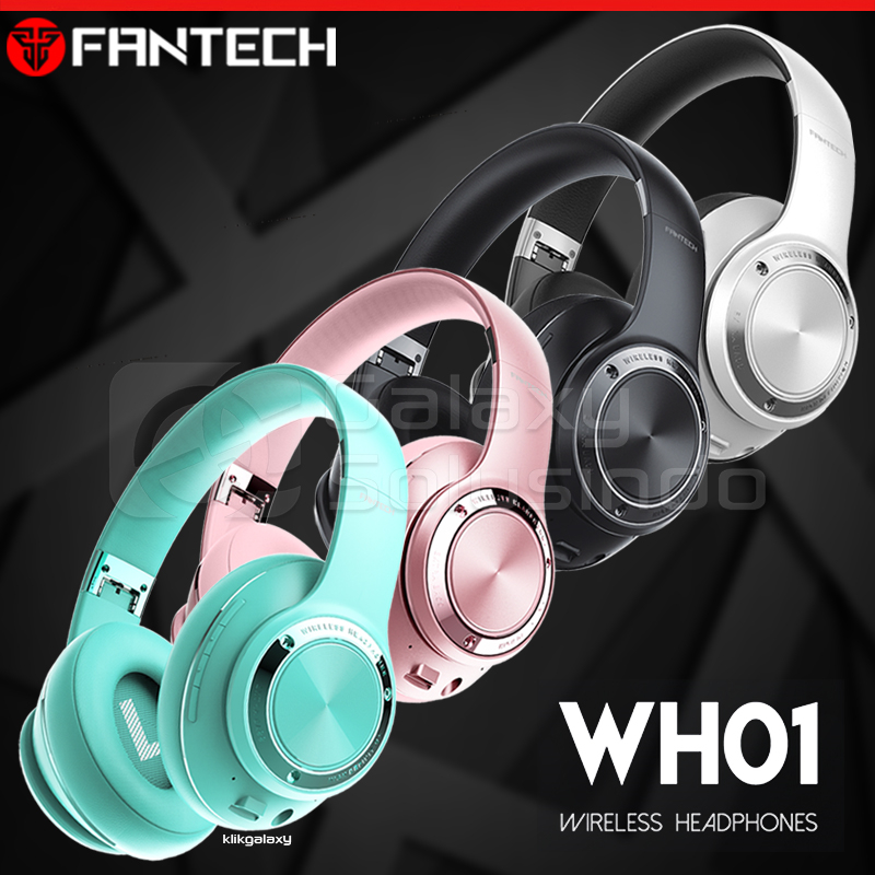 Jual Fantech WH01 Wireless Bluetooth Headset - Black / Mint / pink - GM ...