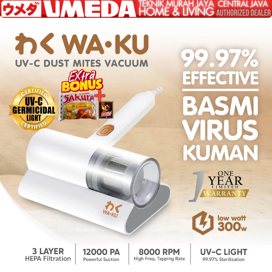 Jual UMEDA WAKU UV-C Anti Dust Mite Vacuum Cleaner Tangan Vakum Ranjang ...