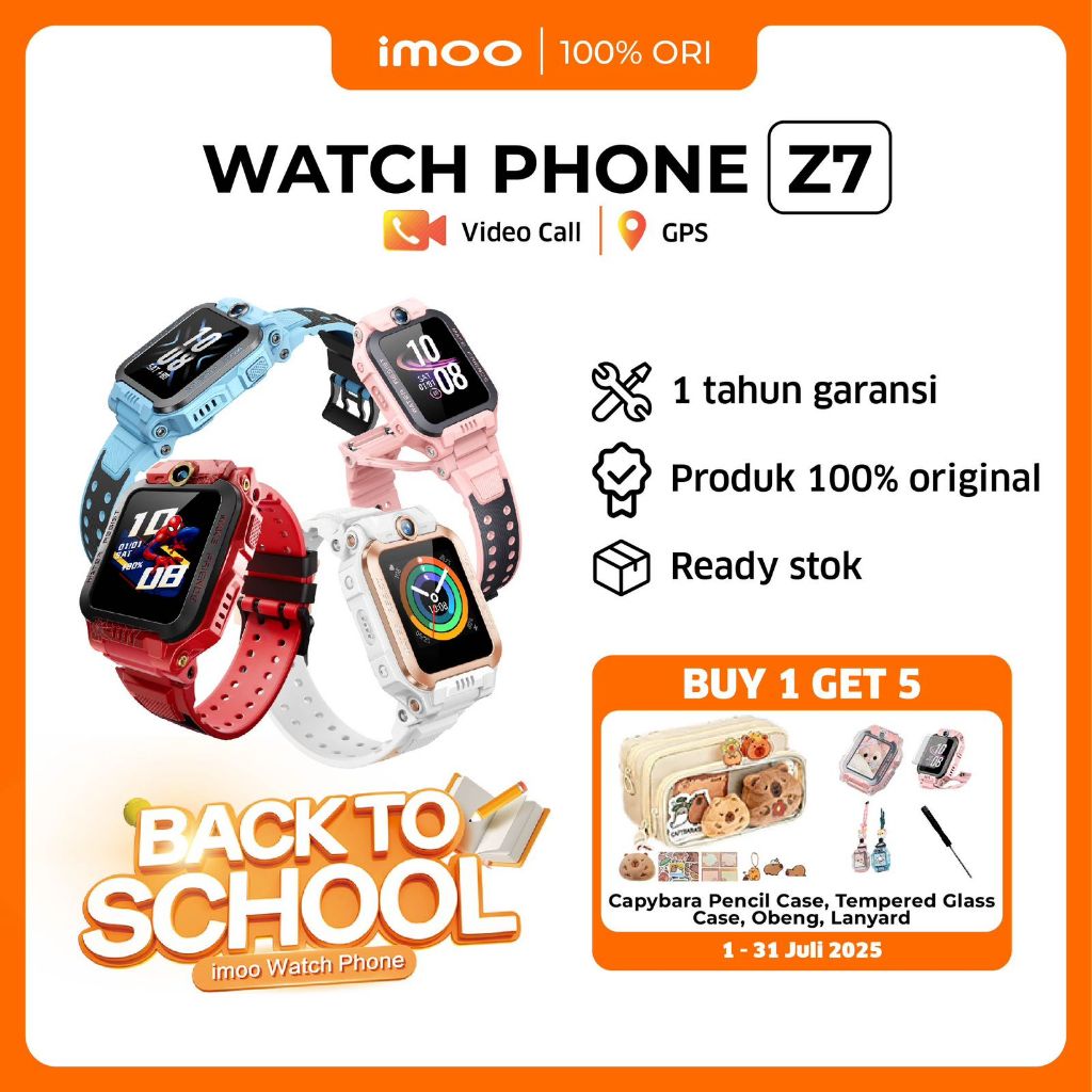 Jual 【imoo 100% Original】imoo Watch Phone Z7 PINK (Z6 UPGRADE) Front ...