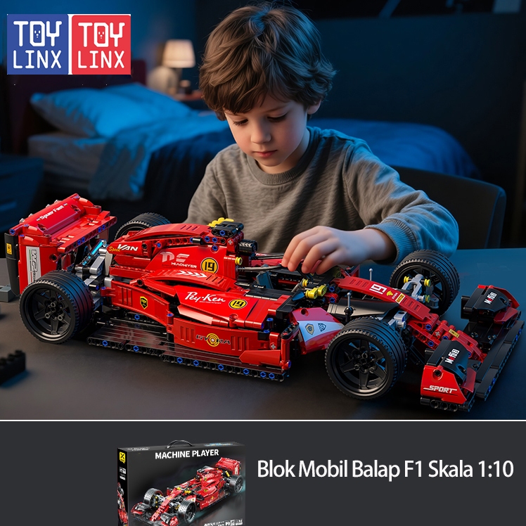 Jual TOY LINX 1:10 Control F1 Formula Racing Mainan blok bangunan ...