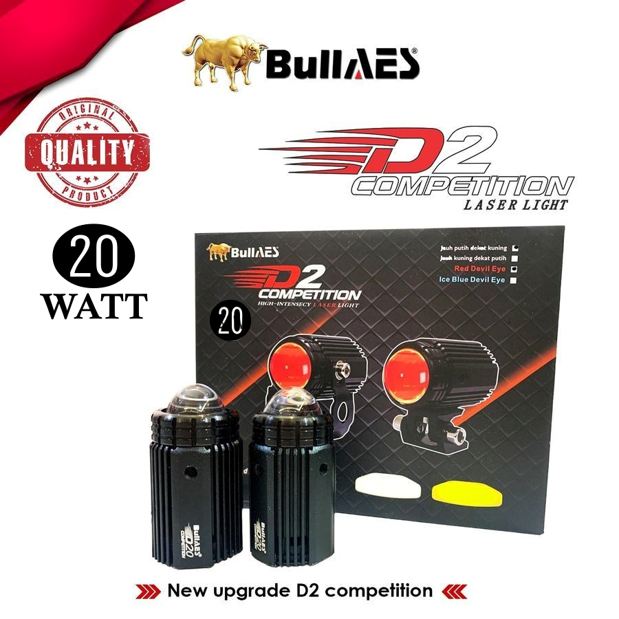 Jual ORIGINAL D2 COMPETITION D2 LASER BULLAES PLUS 20 WATT FREE SAKLAR ...