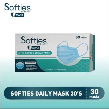 Jual Softies Daily Masks 3 Ply Earloop Isi 30 Pcs Motif | Masker Medis ...